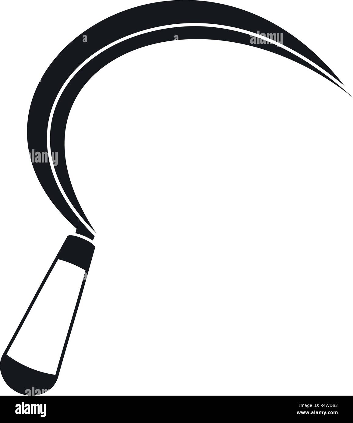 Farm sickle icon. Simple illustration of farm sickle vector icon for ...