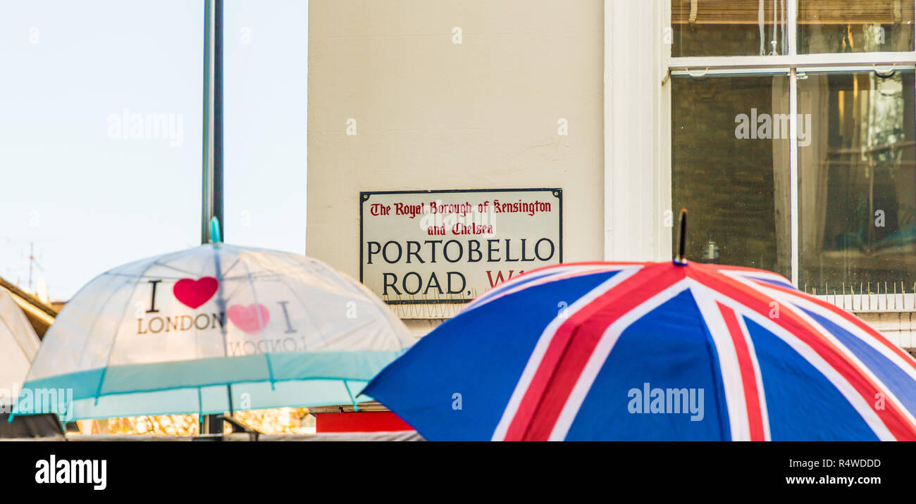 Portobello road street plaque hi-res stock photography and images - Alamy