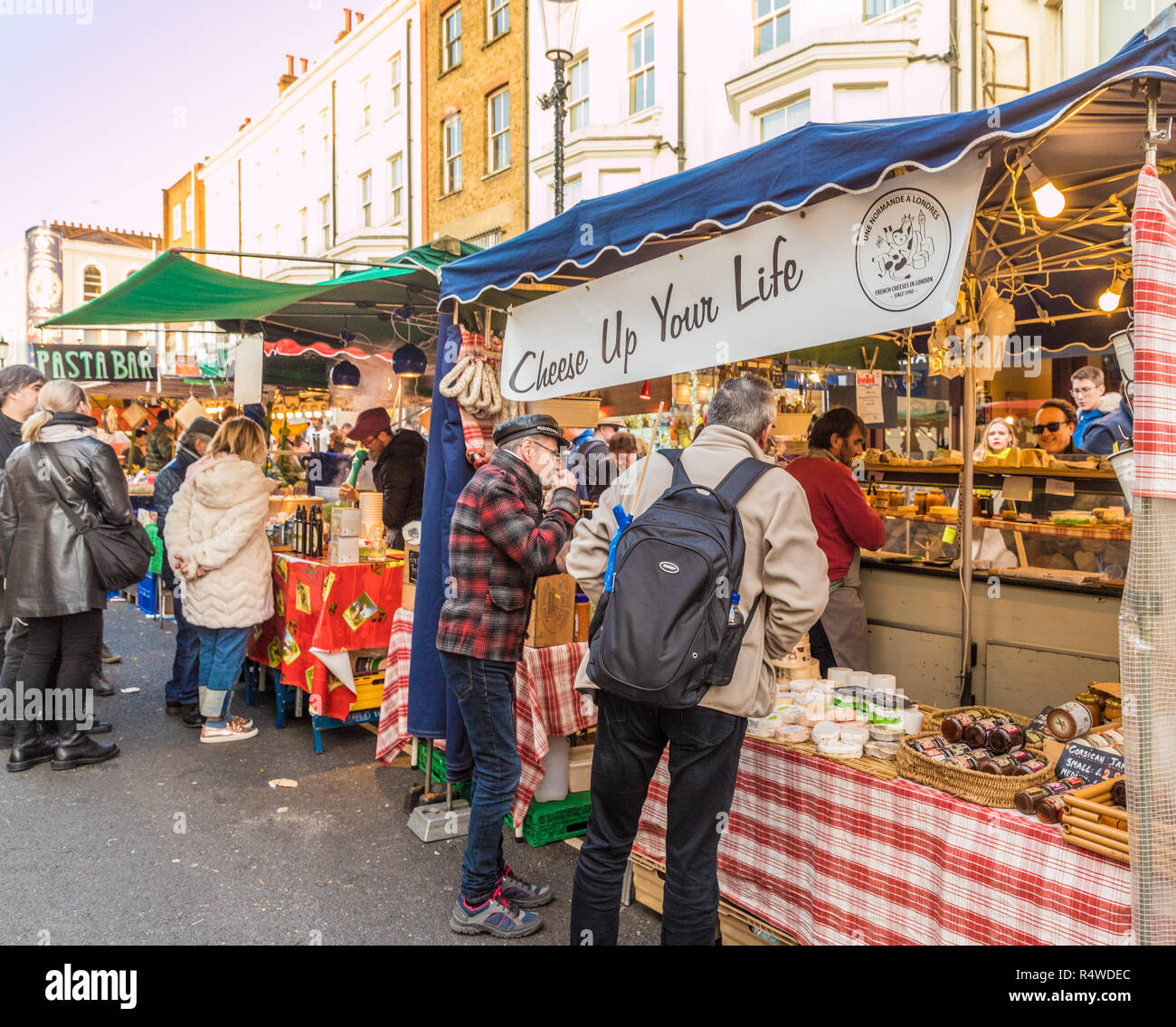 A view at Portobello Road Market Stock Photo - Alamy