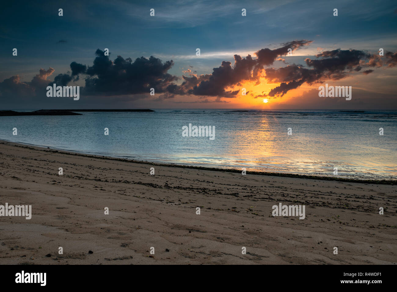 Beautiful Sunrise on a Secluded Beach on the Island of Bali in ...