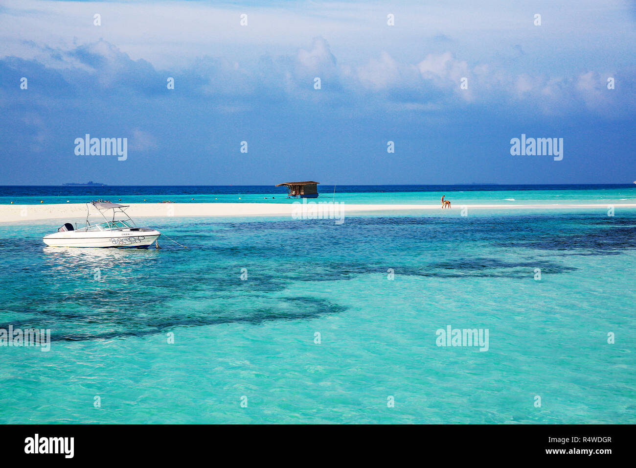 The maldives sea view Stock Photo - Alamy