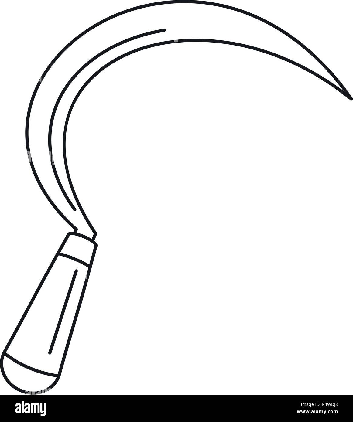 Farm sickle icon. Outline farm sickle vector icon for web design ...