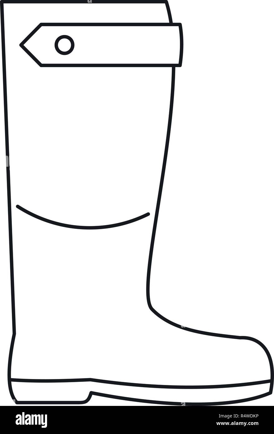 Farm boot icon. Outline farm boot vector icon for web design isolated ...