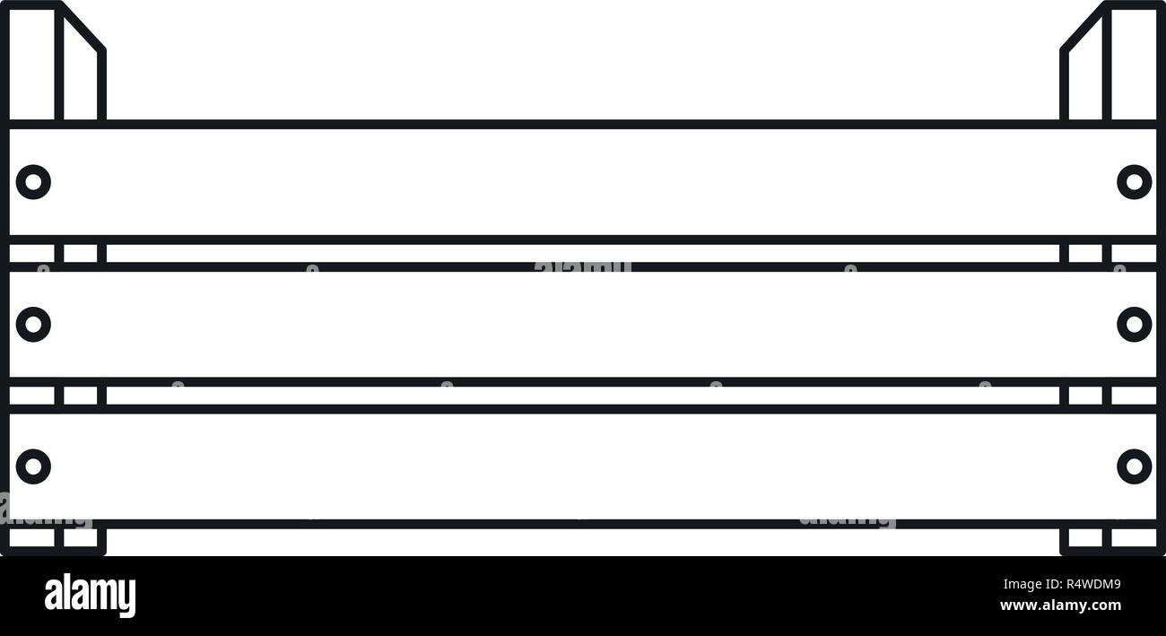 Wood box icon. Outline wood box vector icon for web design isolated on ...