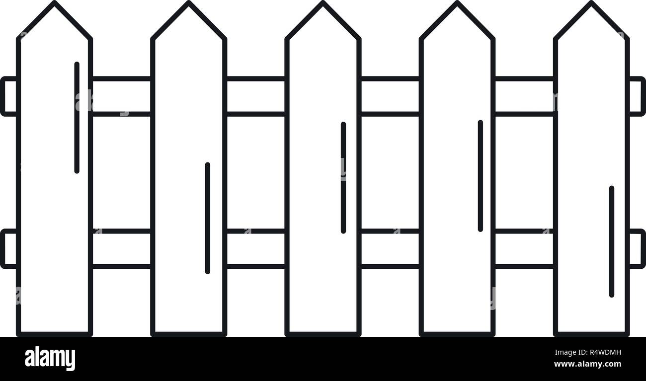 Wood barrier icon. Outline wood barrier vector icon for web design ...