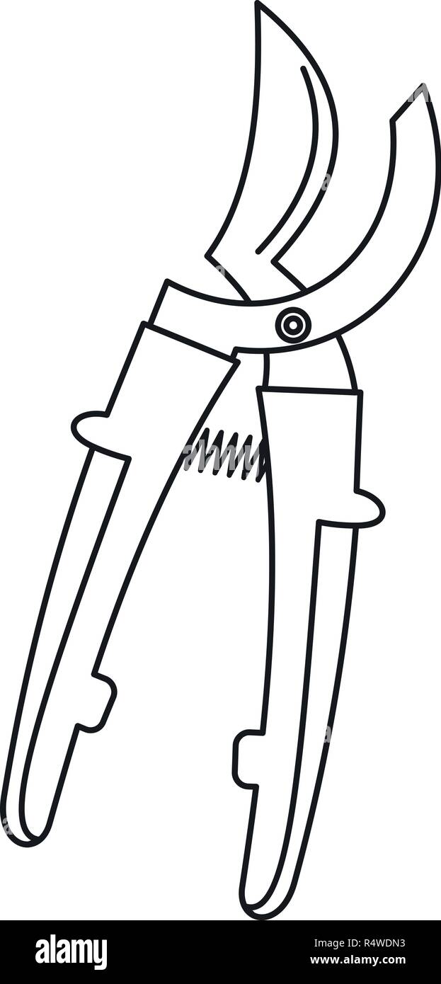 Farm secateurs icon. Outline farm secateurs vector icon for web design ...