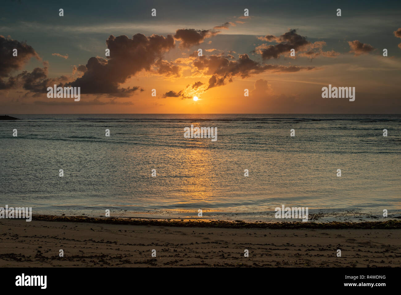 Beautiful Sunrise on a Secluded Beach on the Island of Bali in ...