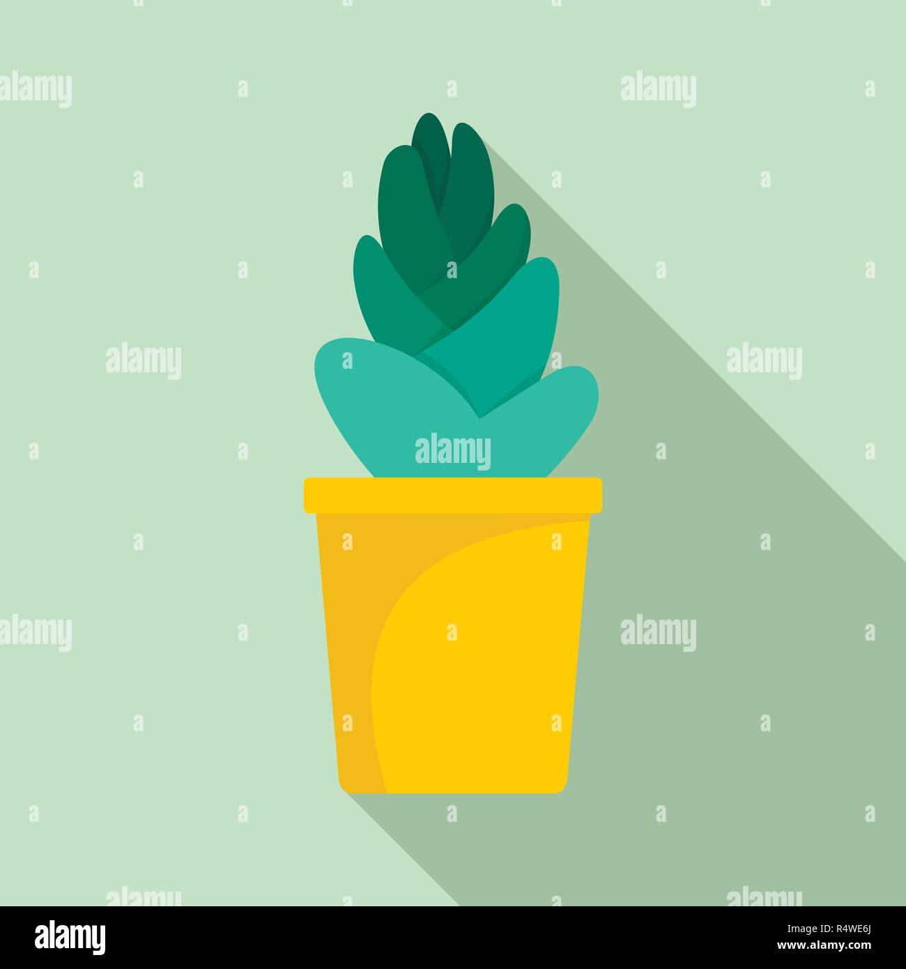 Sand cactus pot icon. Flat illustration of sand cactus pot vector icon ...