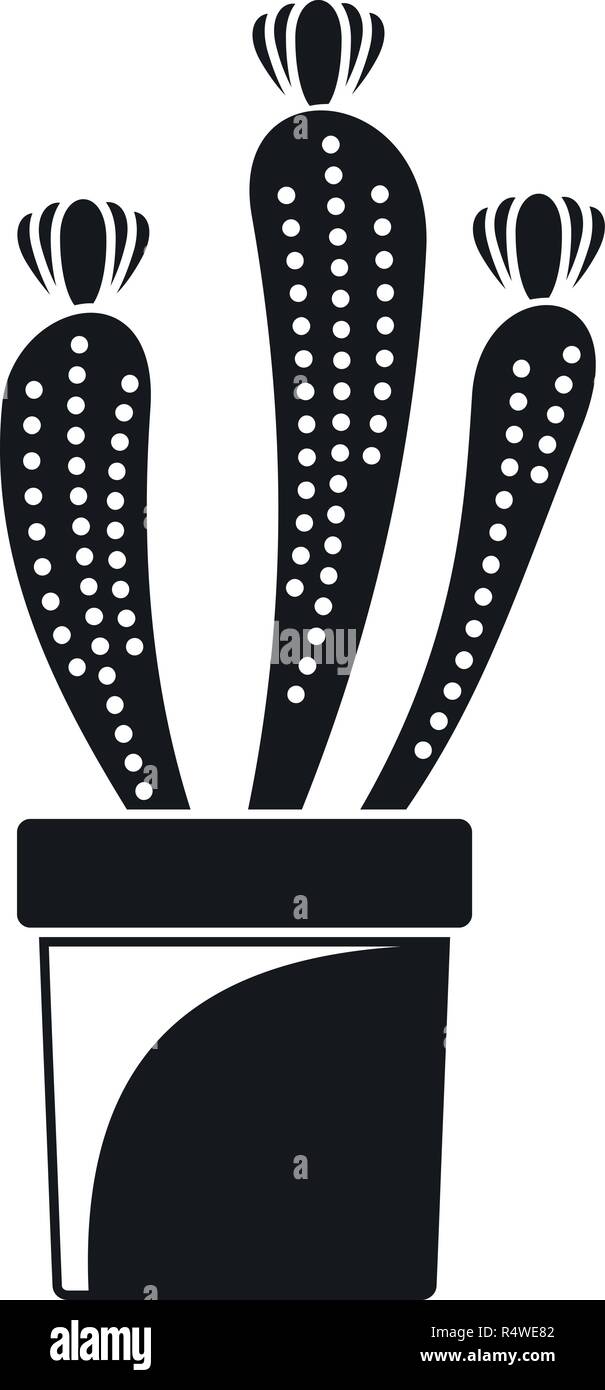 Flower cactus icon. Simple illustration of flower cactus vector icon ...