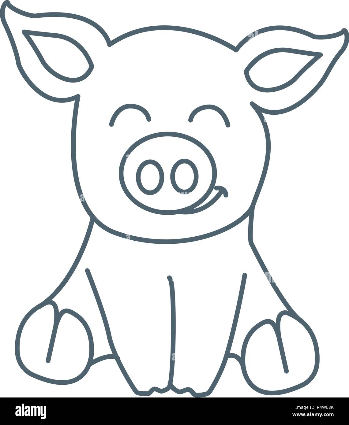 Red piggy bank in Stock Vector Images - Alamy