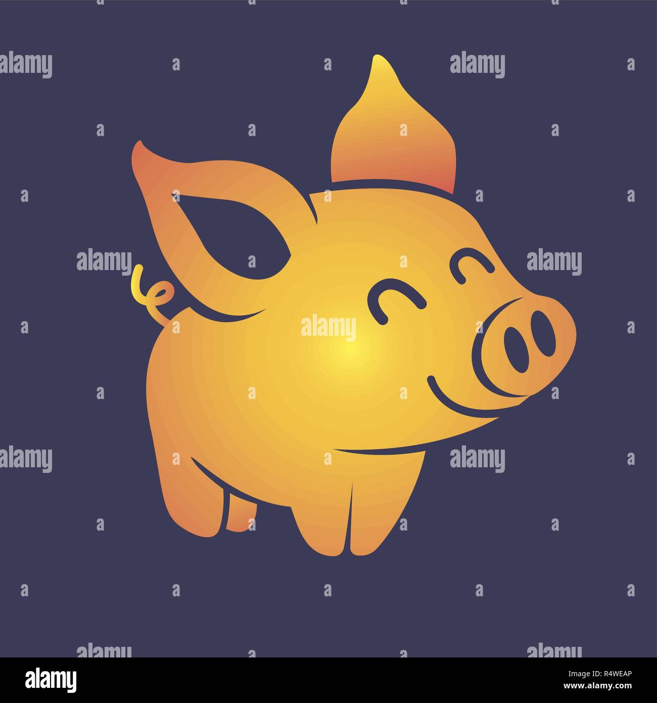 Golden pig zodiac Stock Vector Images - Alamy