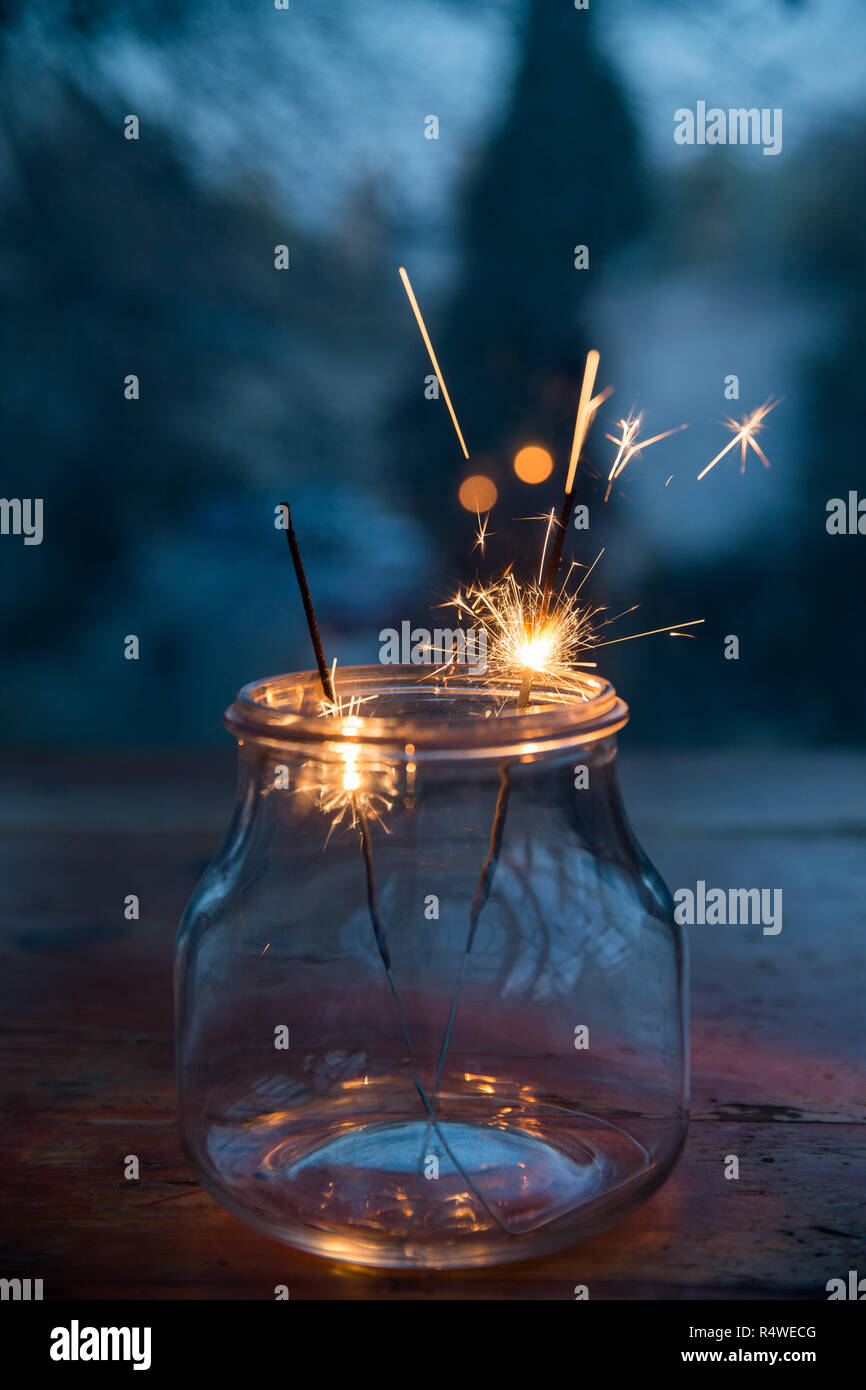 Inside a bottle of fireworks Stock Photo - Alamy