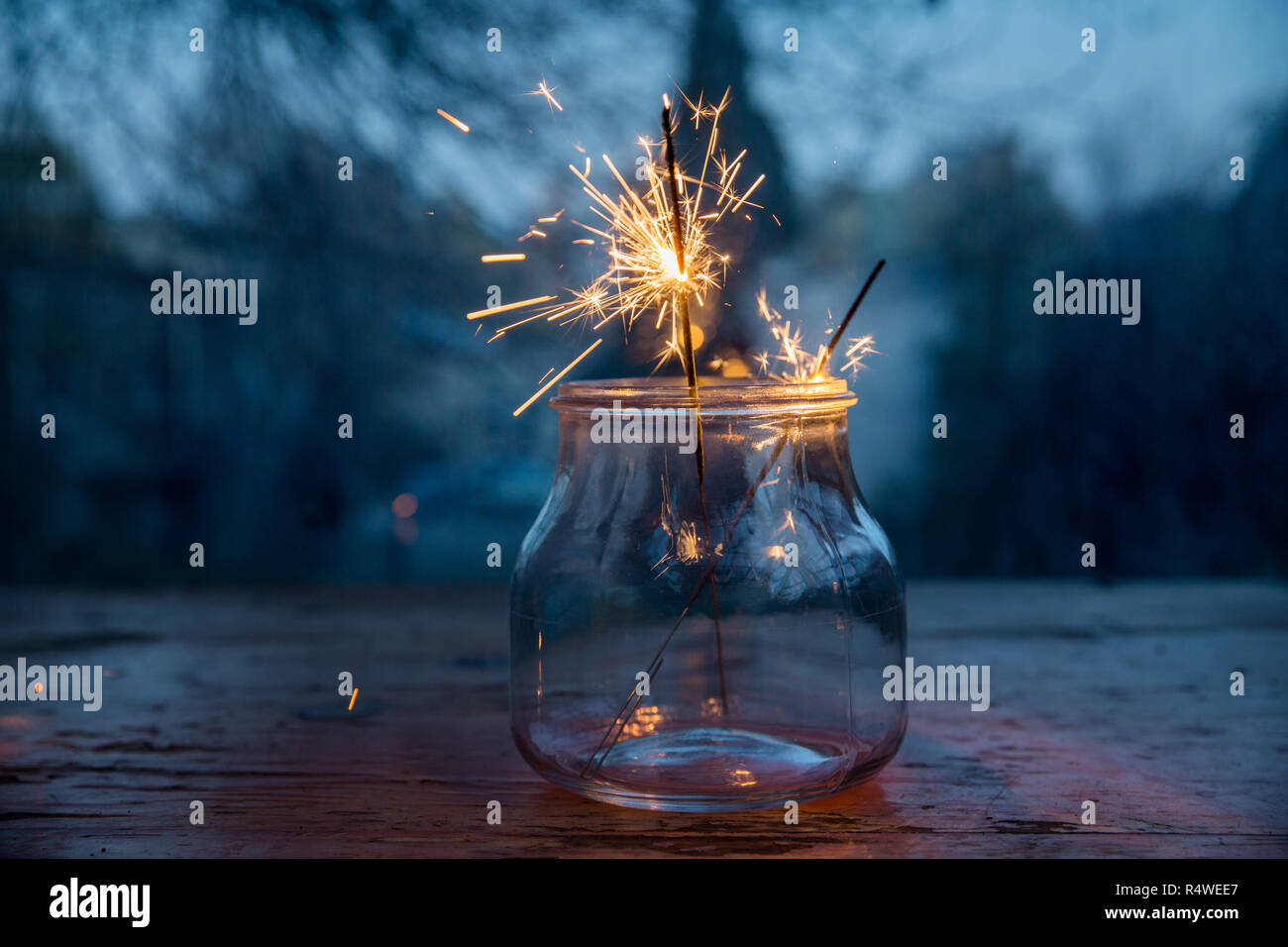 Inside a bottle of fireworks Stock Photo - Alamy