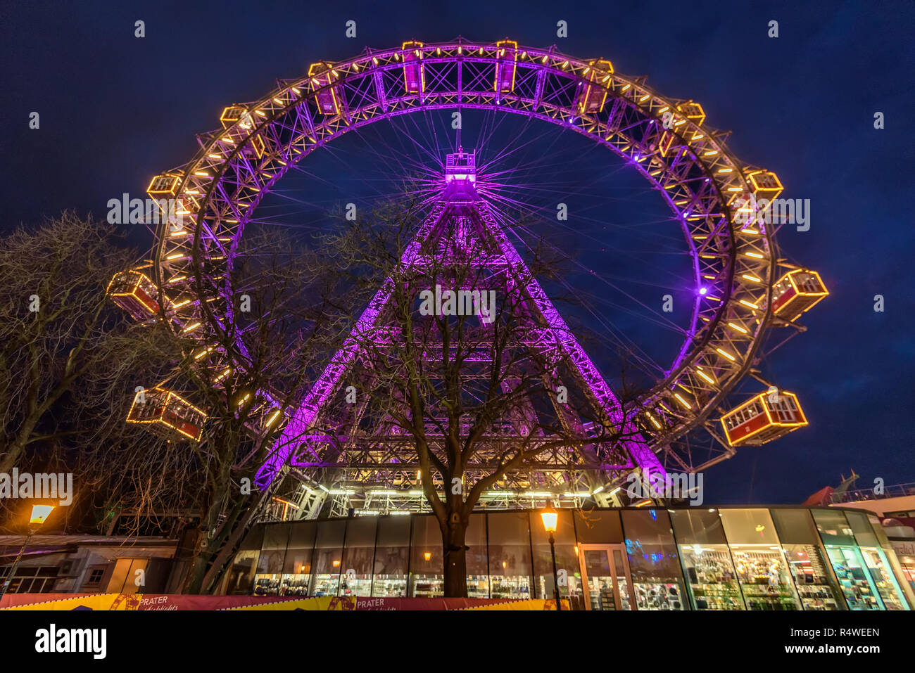 Carousel at the amusement park wiener prater hi-res stock photography ...