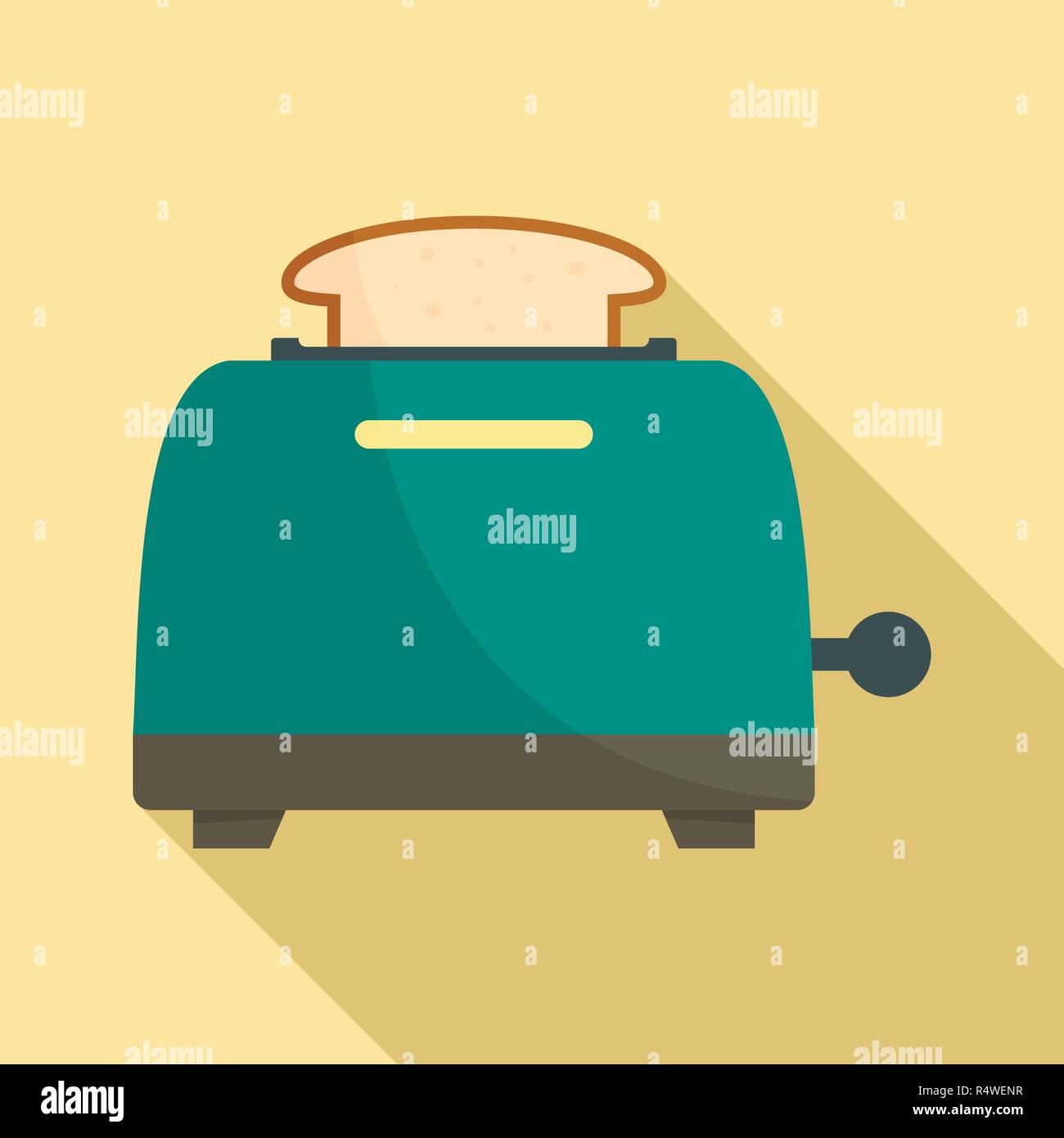Bread toaster icon. Flat illustration of bread toaster vector icon for ...
