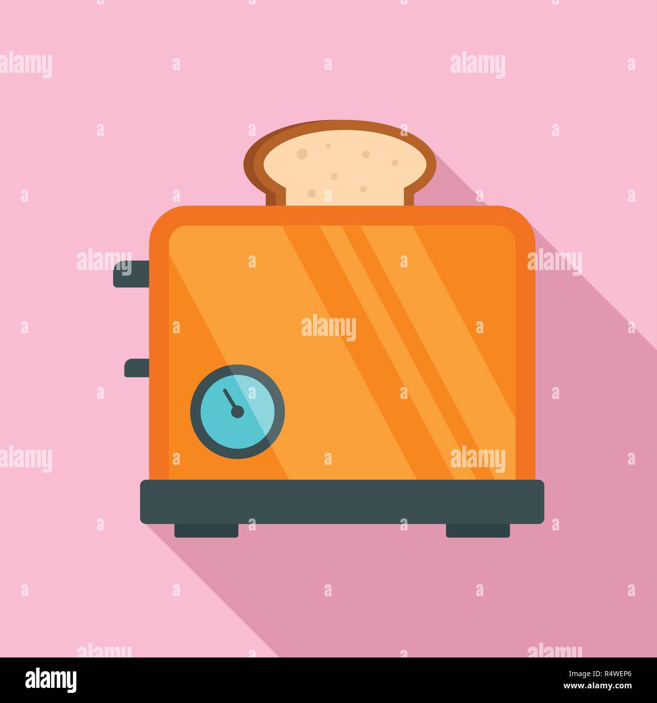 Timer toaster icon. Flat illustration of timer toaster vector icon for ...
