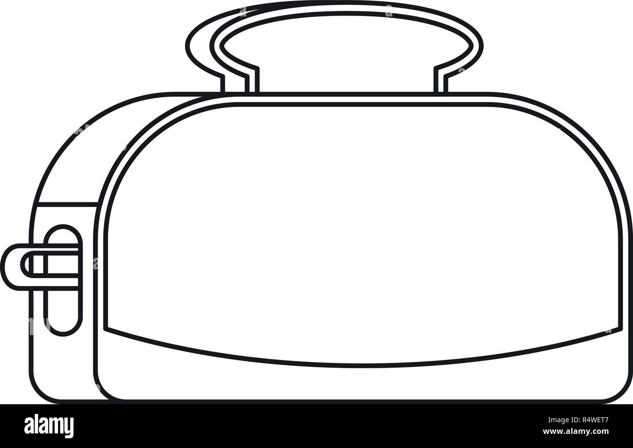 Metal toaster icon. Outline metal toaster vector icon for web design ...