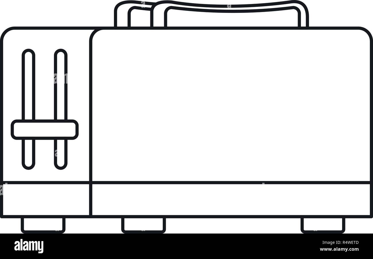Kitchen toaster icon. Outline kitchen toaster vector icon for web ...