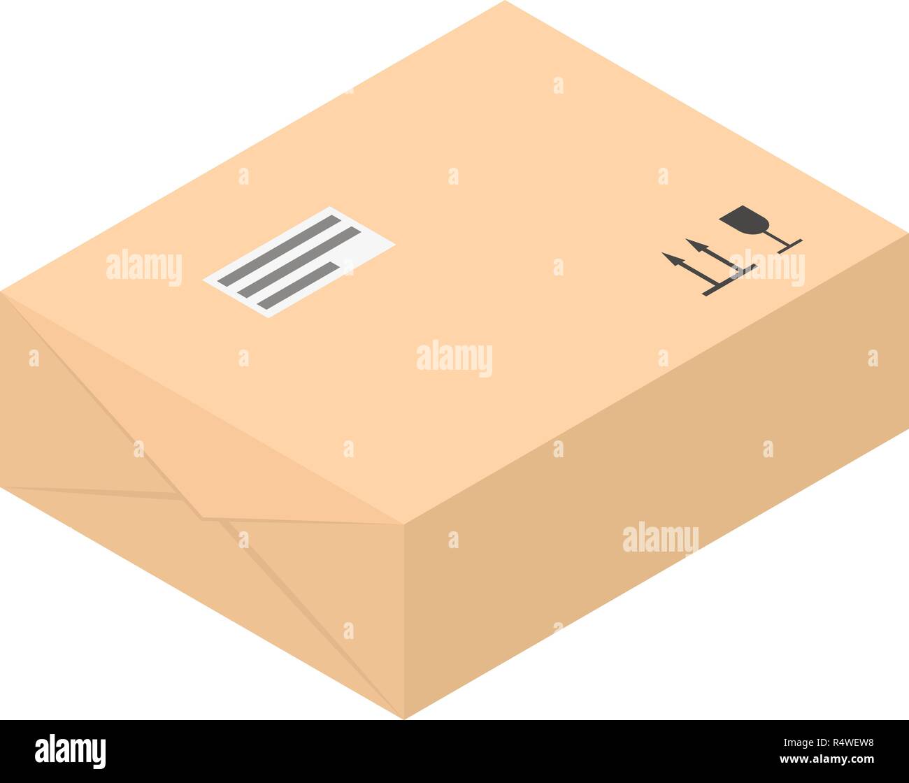Paper box icon. Isometric of paper box vector icon for web design ...