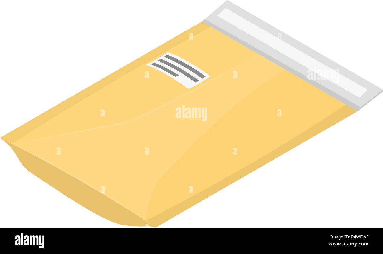 Letter packet icon. Isometric of letter packet vector icon for web ...