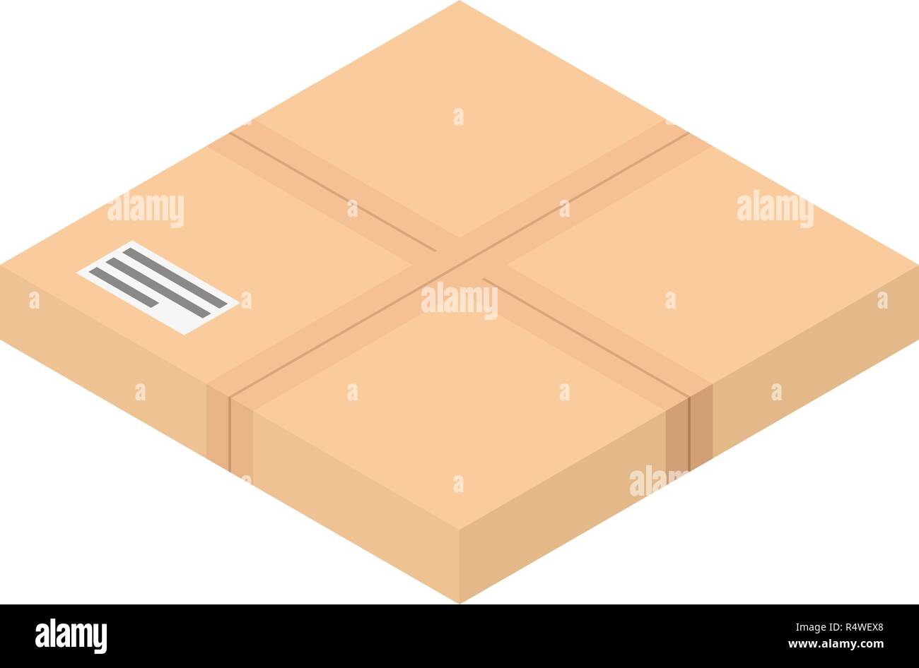 Flat postal box icon. Isometric of flat postal box vector icon for web ...