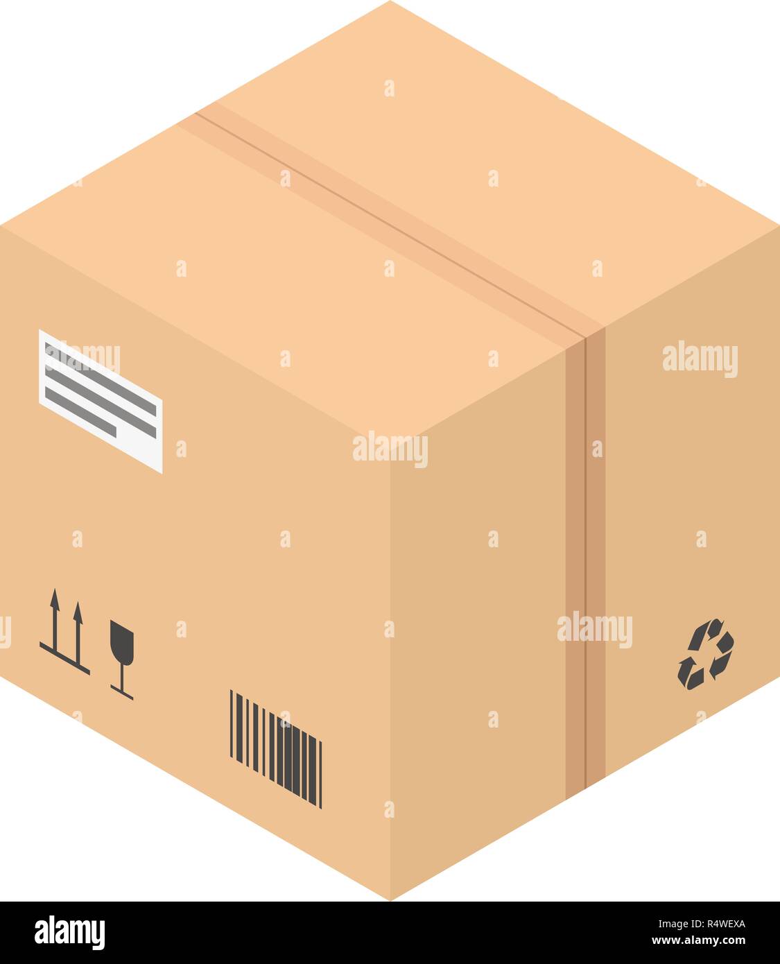 Box parcel icon. Isometric of box parcel vector icon for web design ...