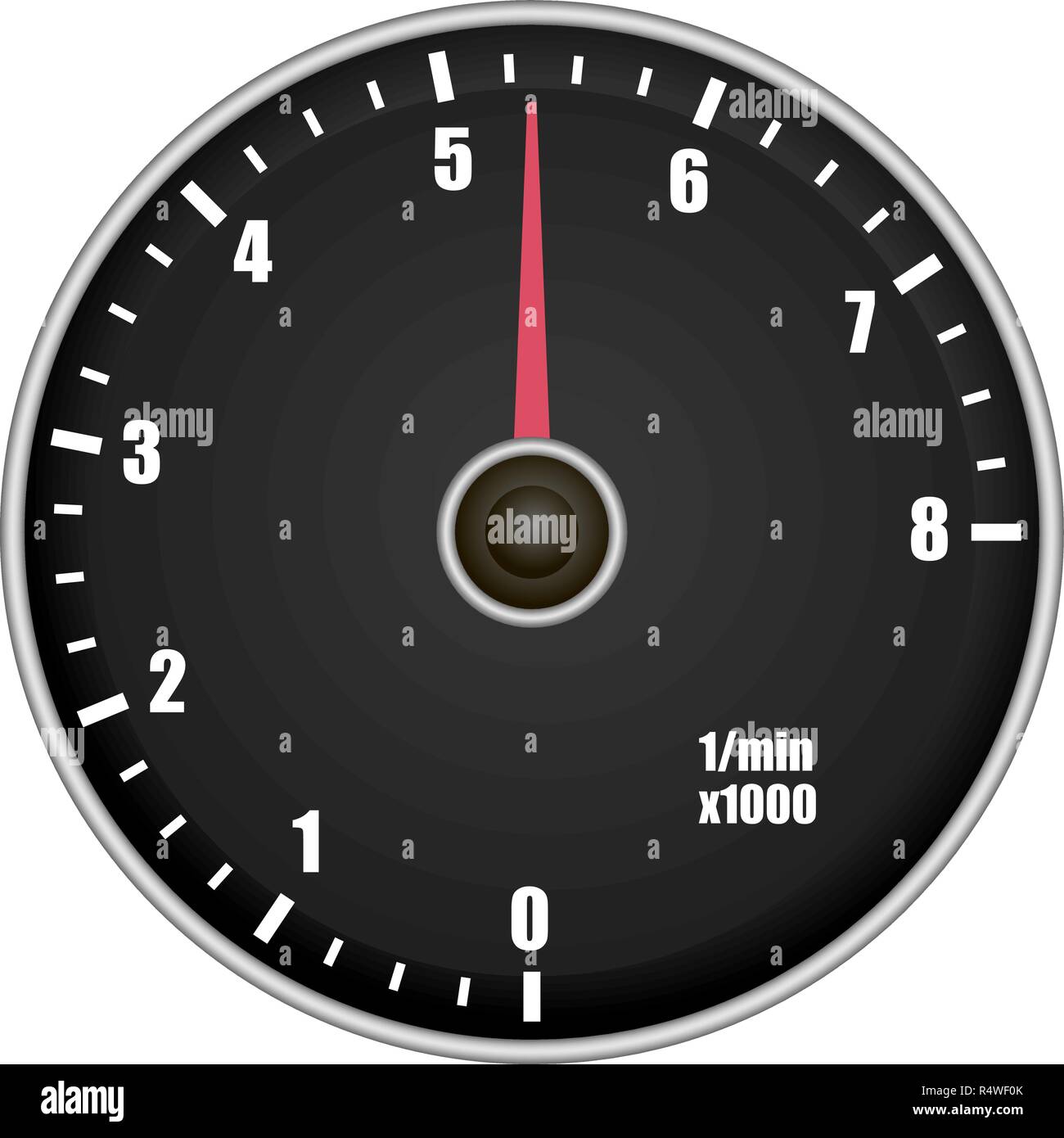 Car tachometer mockup. Realistic illustration of car tachometer vector ...