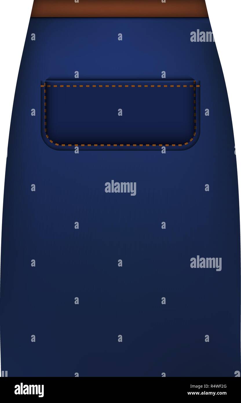 Apron skirt mockup. Realistic illustration of apron skirt vector mockup ...