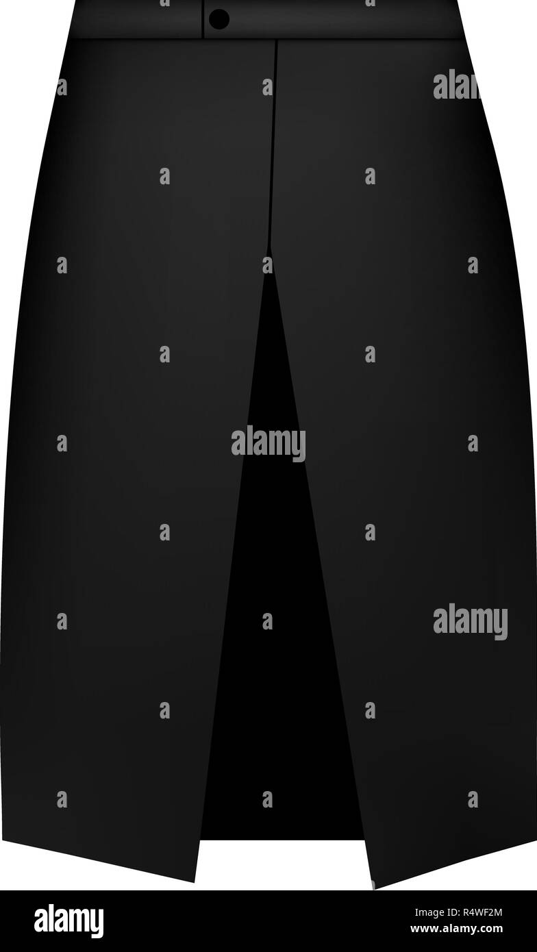 Black work apron mockup. Realistic illustration of black work apron ...