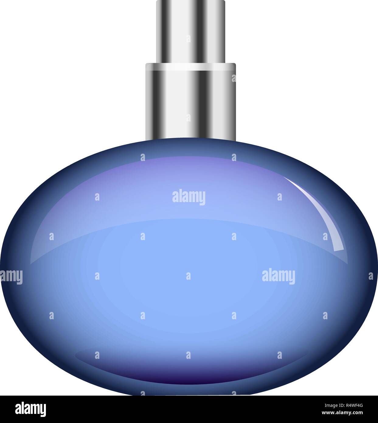 Round perfume bottle mockup. Realistic illustration of round perfume ...