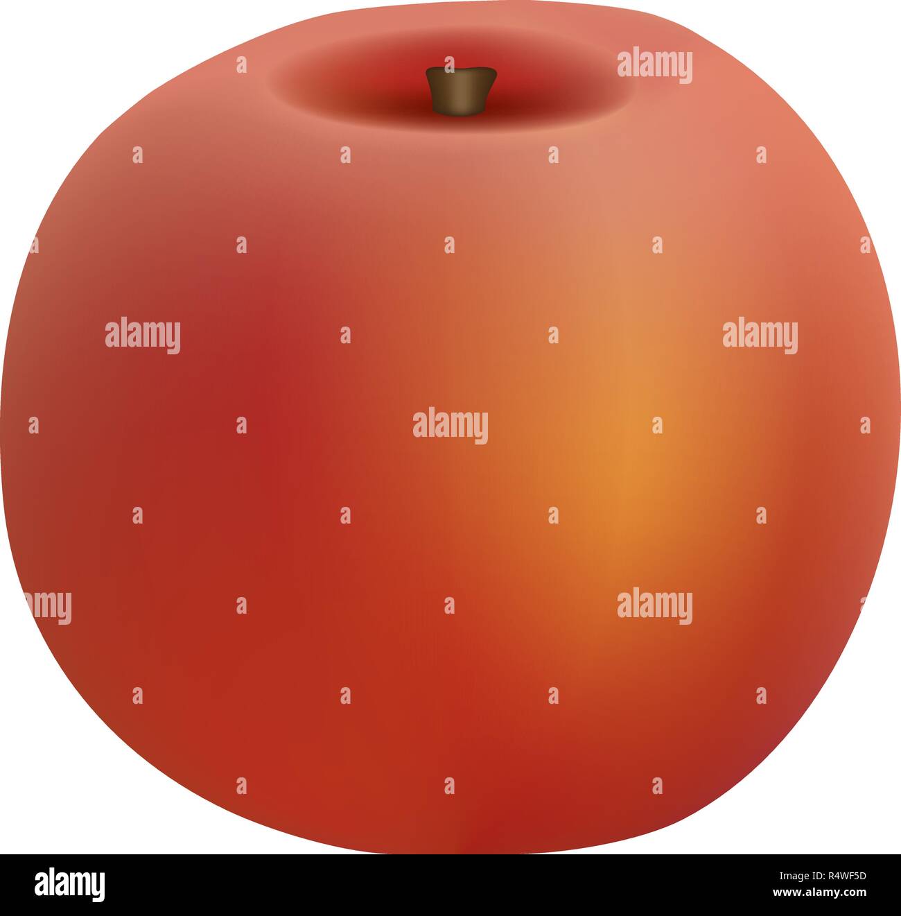 Eco peach mockup. Realistic illustration of eco peach vector mockup for ...