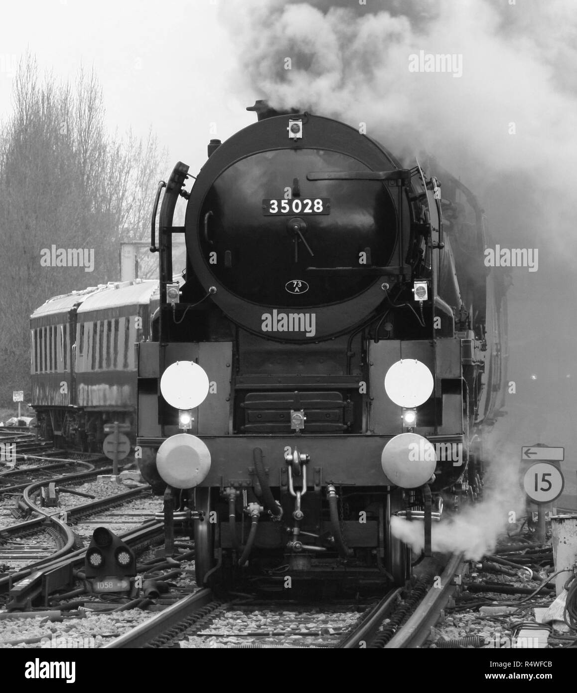 Navy steam train Black and White Stock Photos & Images - Alamy