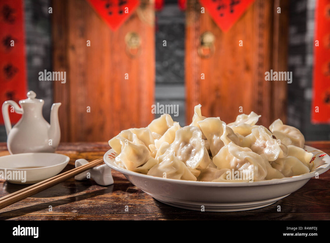 The Spring Festival to eat dumplings Stock Photo - Alamy