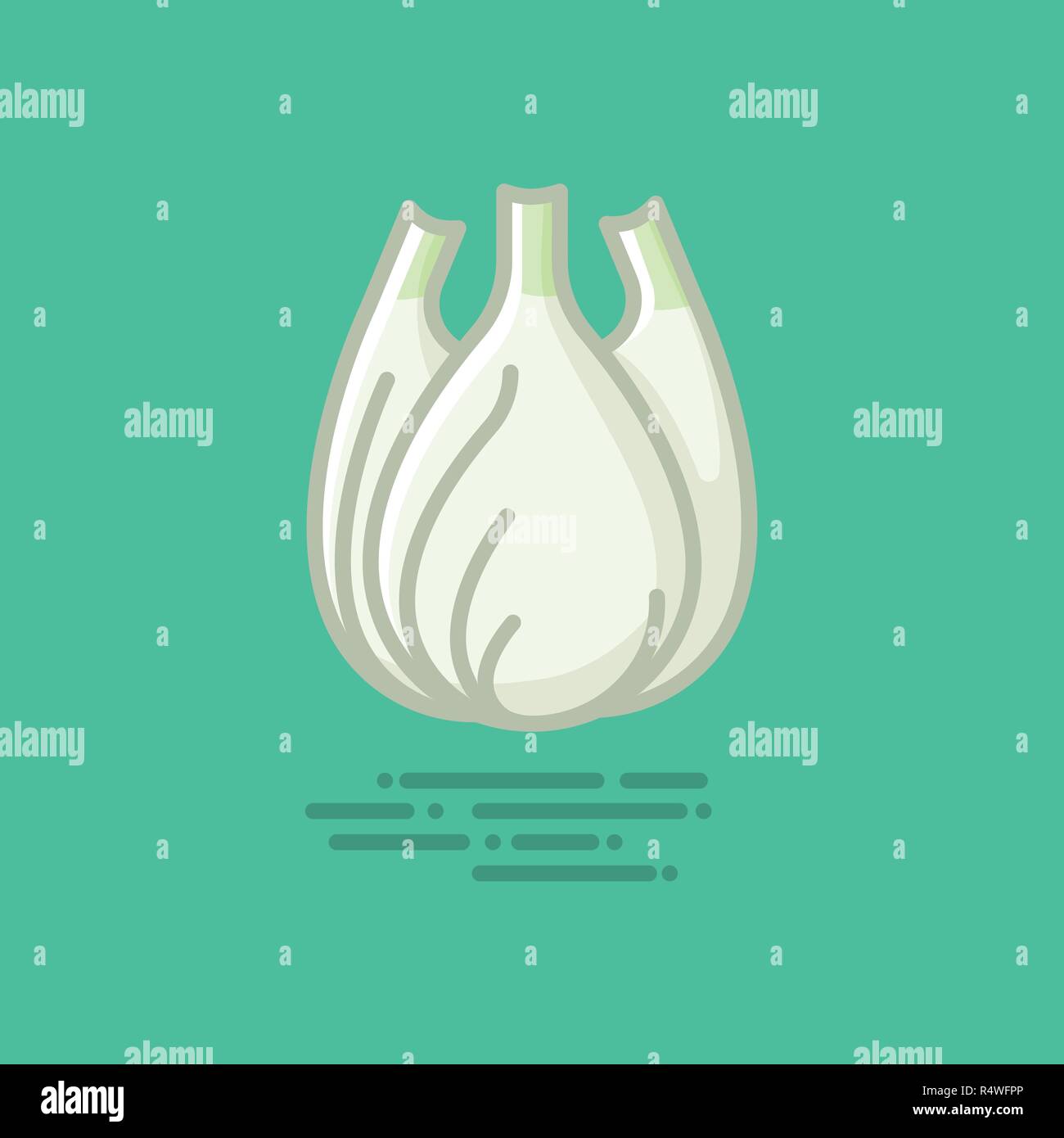 Fennel bulb filled line icon. Healthy vegetable vector symbol Stock ...