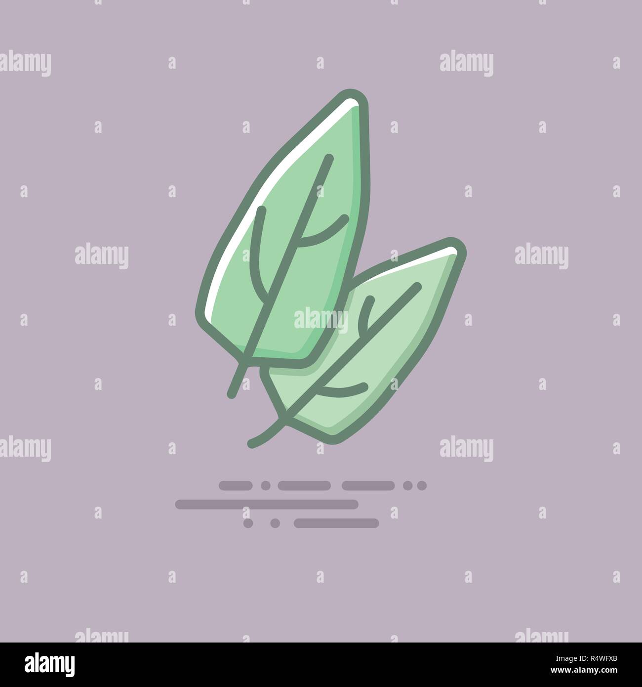 Spinach leaves color filled line icon. Healthy vegetable vector symbol ...