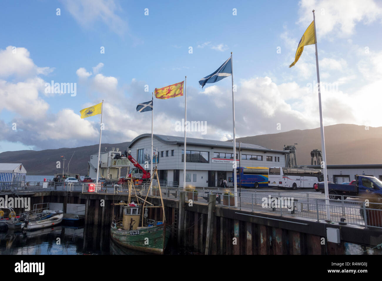 Ferry Terminal, Ullapool Harbour, Scottish Highlands,Scotland, United ...