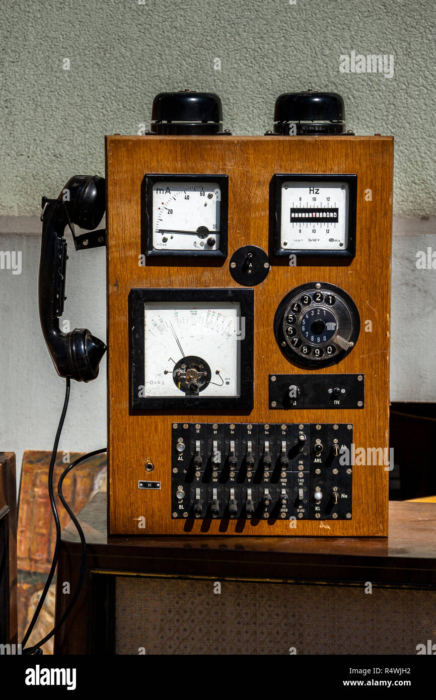 Attendant console, formerly used in telephone stations Stock Photo - Alamy