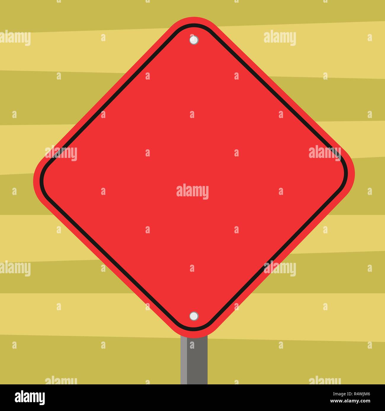 Blank orange diamond road sign Stock Vector Images - Alamy