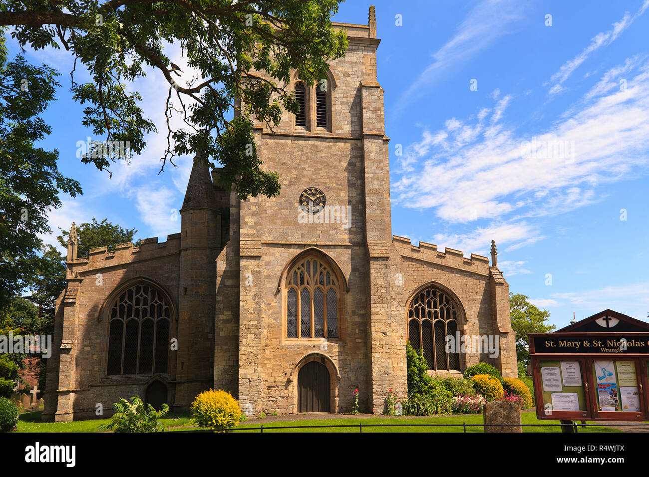 St Mary & St Nicholas 13th century Church in the village of Wrangle in ...