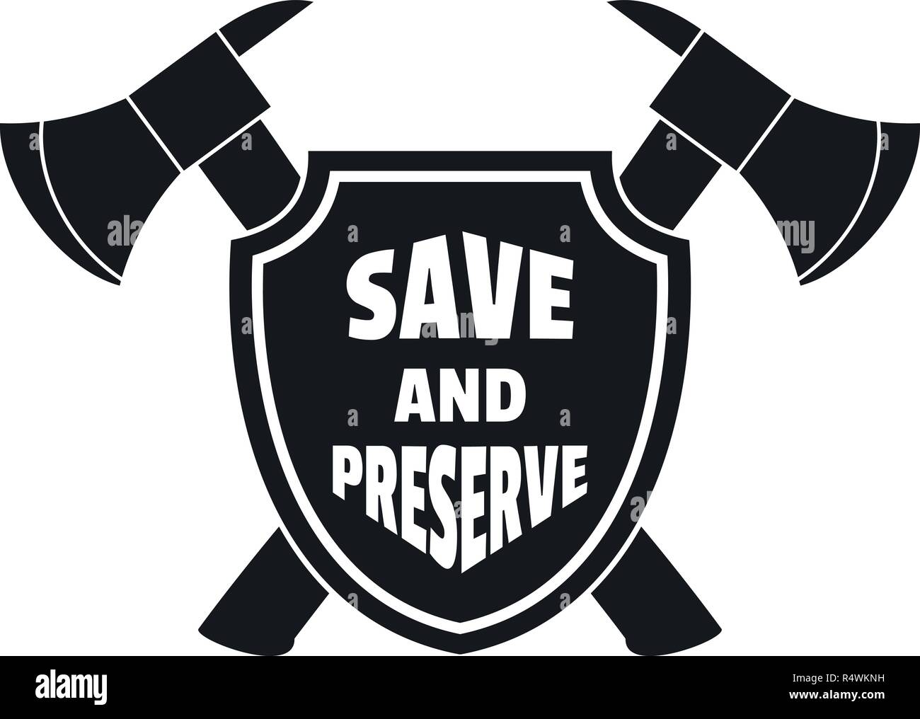 Save and preserve logo. Simple illustration of save and preserve vector ...