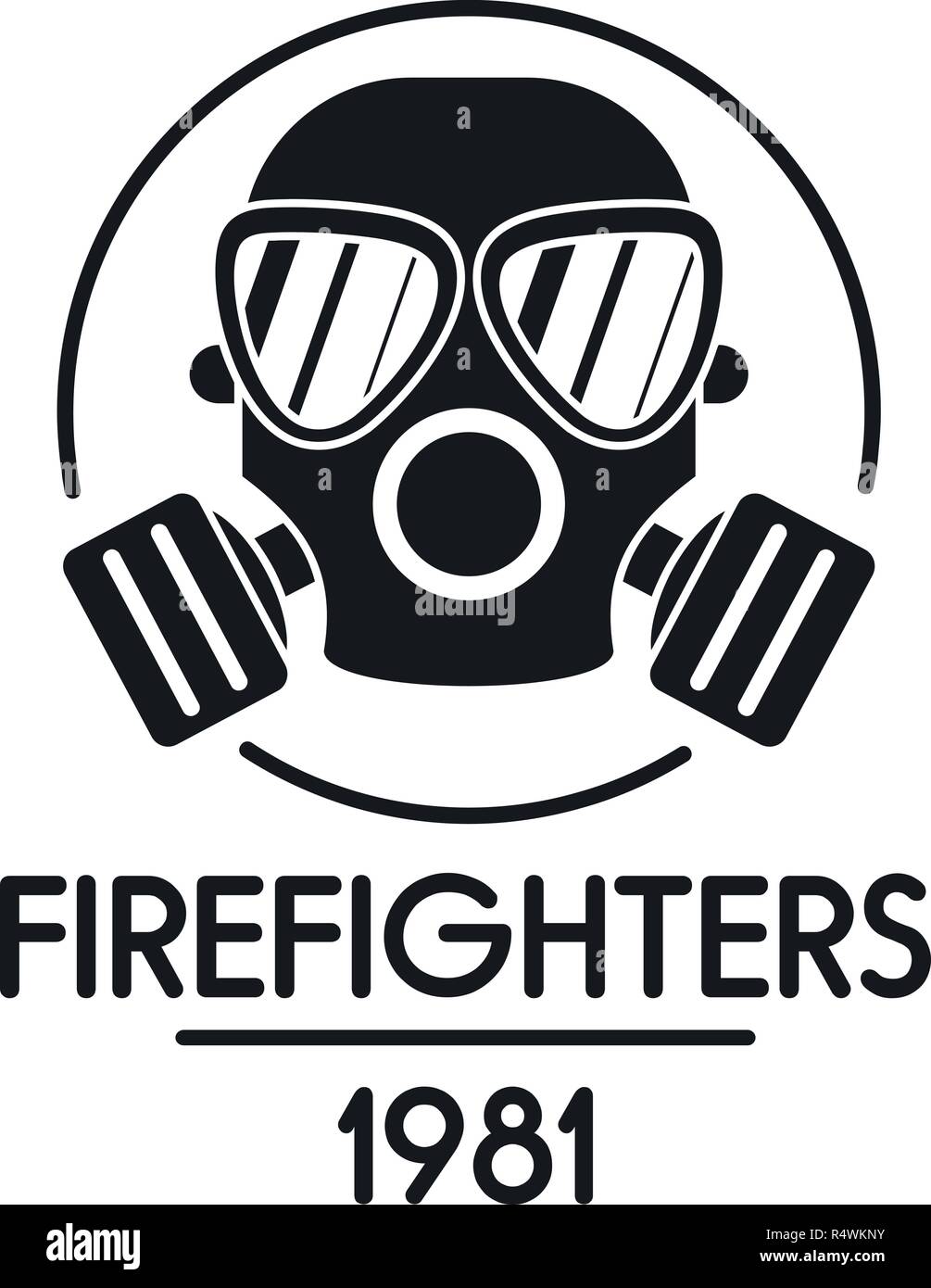 Firefighters logo. Simple illustration of firefighters vector logo for ...