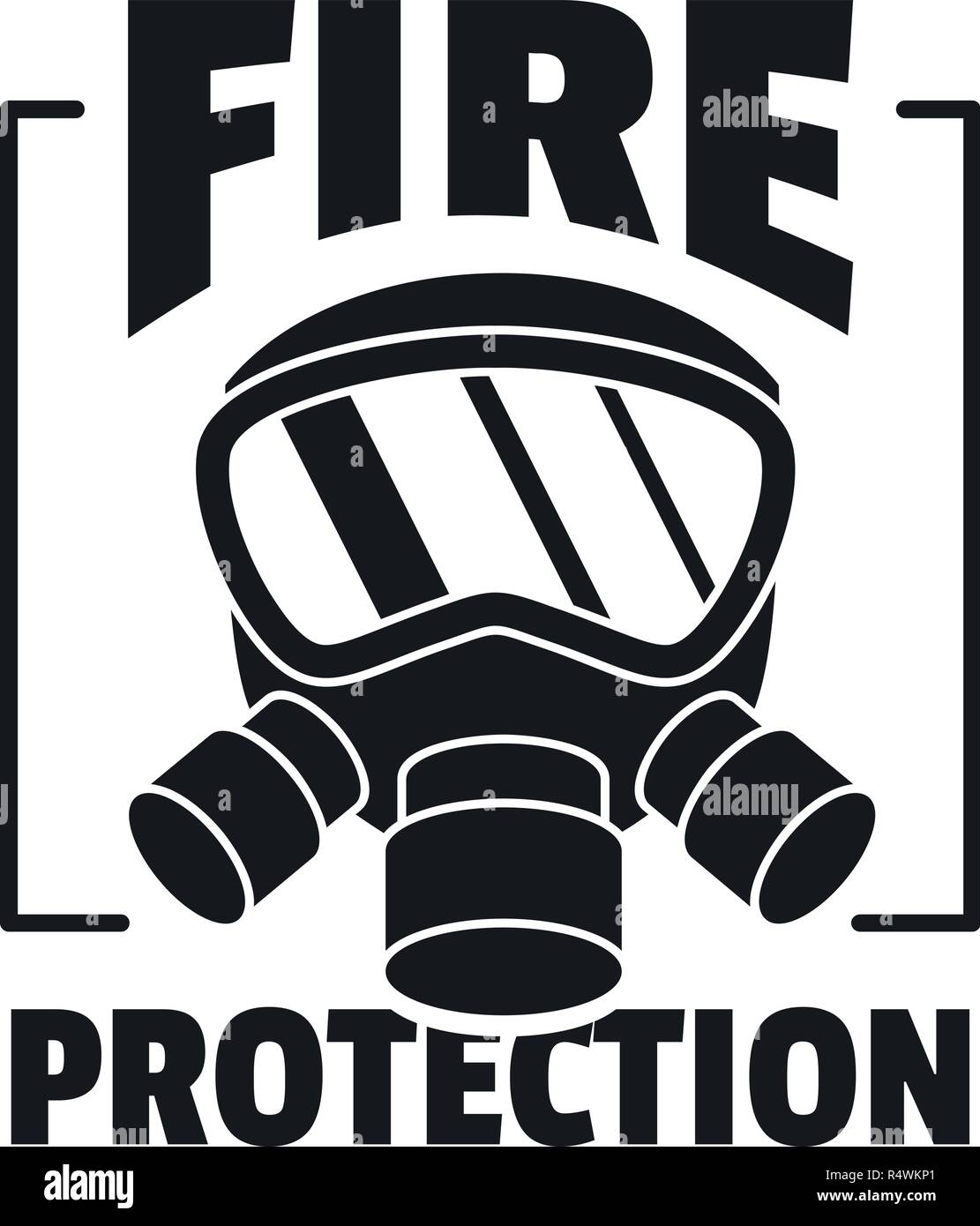 Fire protection logo. Simple illustration of fire protection vector ...