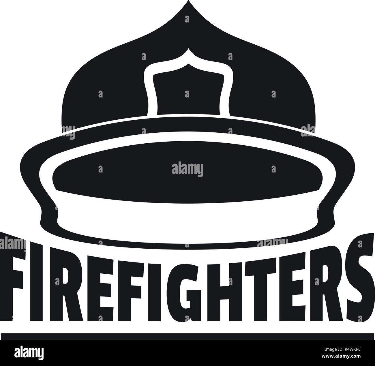 Firefighters helmet logo. Simple illustration of firefighters helmet ...