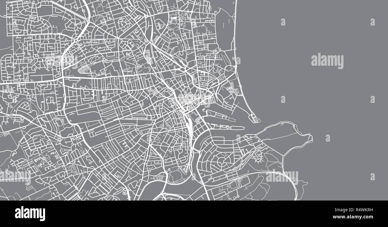 Urban vector city map of Aberdeen, Scotland Stock Vector Image & Art ...