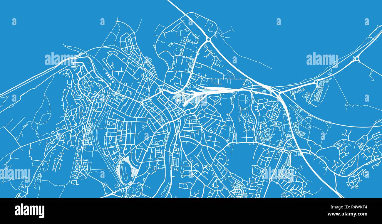 Urban vector city map of Inverness, Scotland Stock Vector Image & Art ...