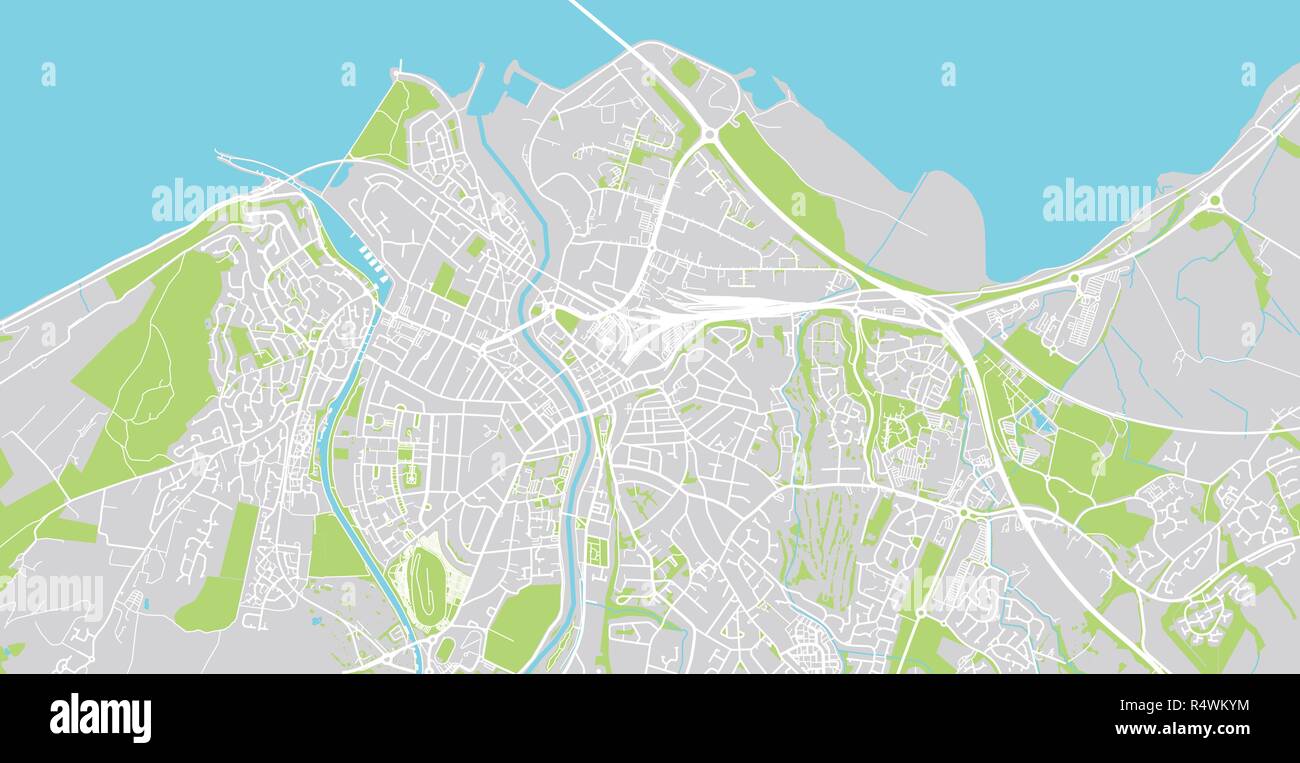 Urban vector city map of Inverness, Scotland Stock Vector Image & Art ...