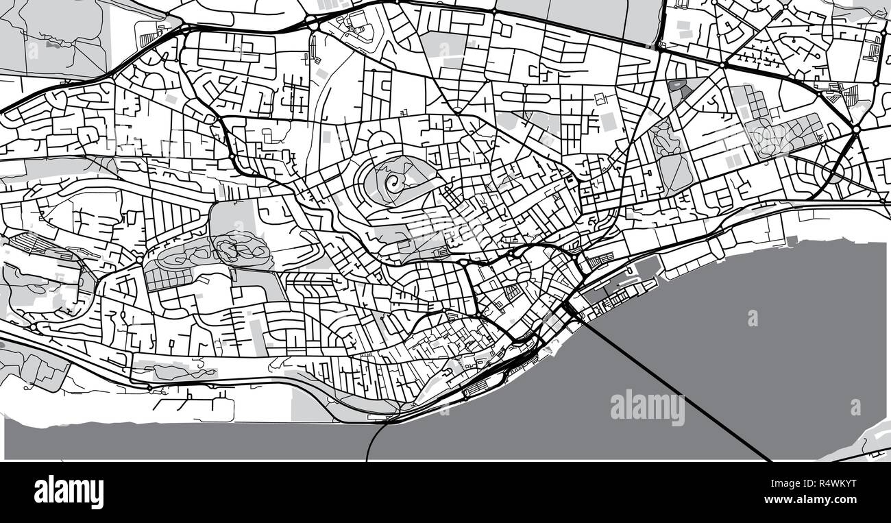 Urban vector city map of Dundee, Scotland Stock Vector Image & Art - Alamy