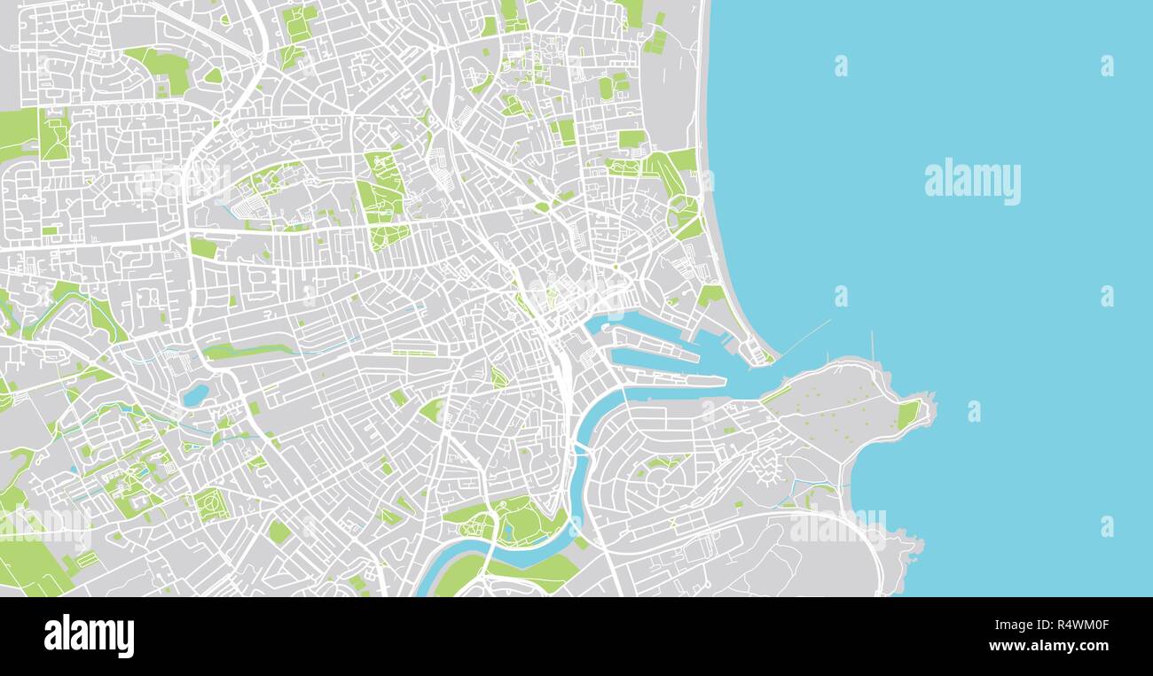 Urban vector city map of Aberdeen, Scotland Stock Vector Image & Art ...