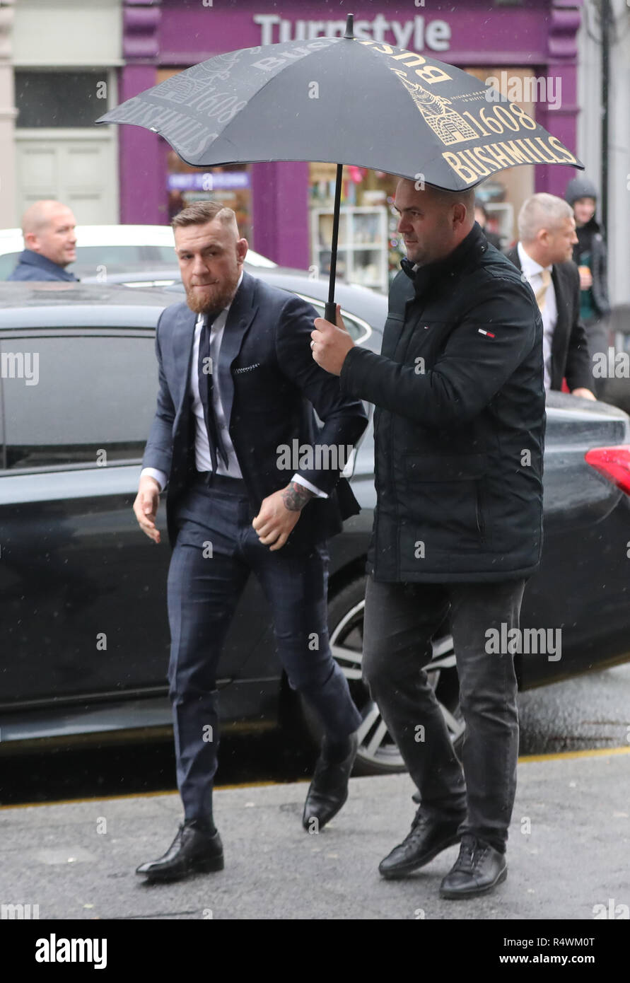 Conor McGregor arrives at Naas District Court in Co Kildare, where he is facing a speeding ...