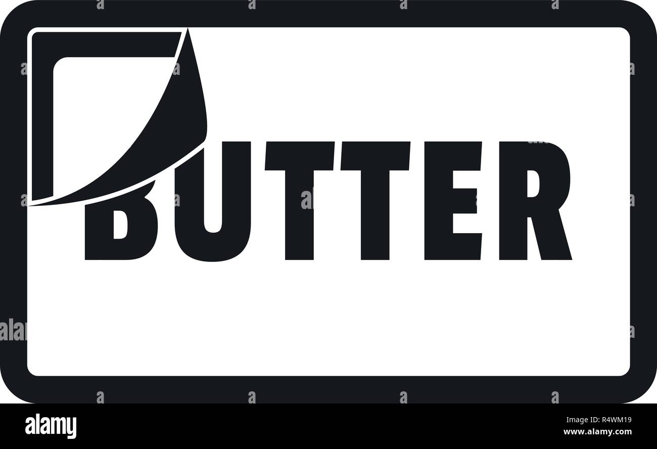 Butter pack icon. Simple illustration of butter pack vector icon for ...
